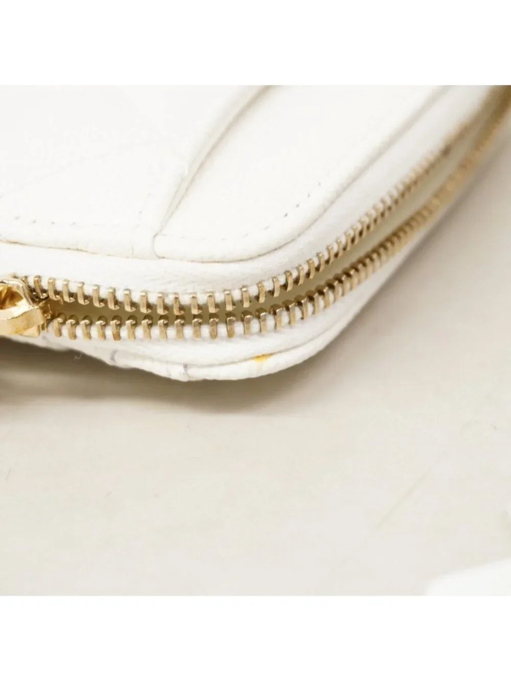 CHANEL | Bags | Chanel Coin Case Quilted Caviar Leather White Champagne ...